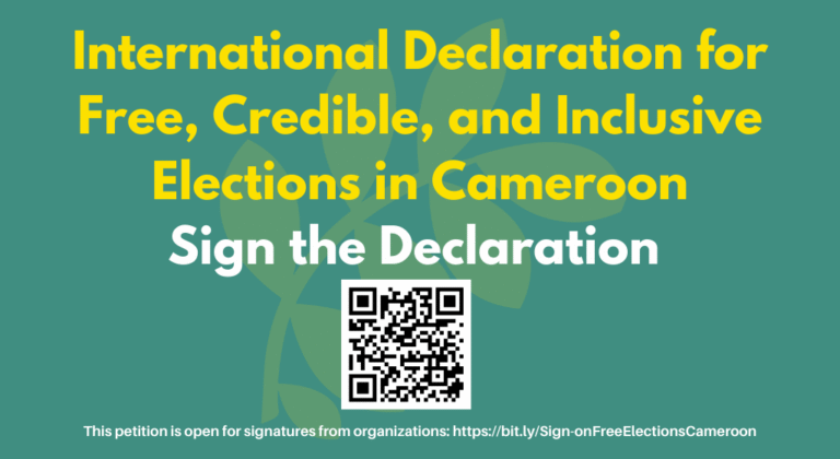 Sign On: International Declaration for Free, Credible and Inclusive ...